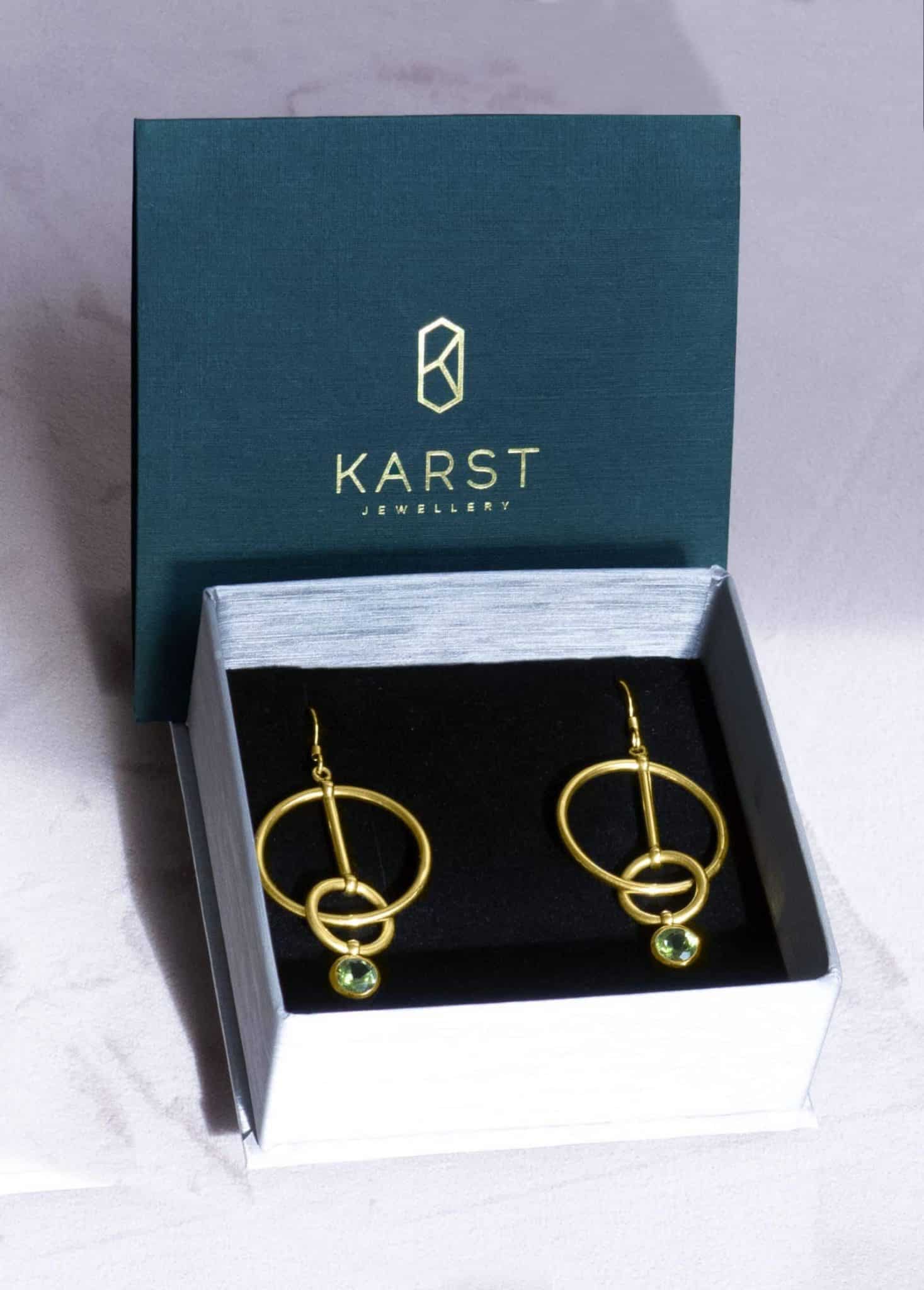 Maddox Street Earrings - Peridot in Gold Vermeil ⋆ Karst Jewellery