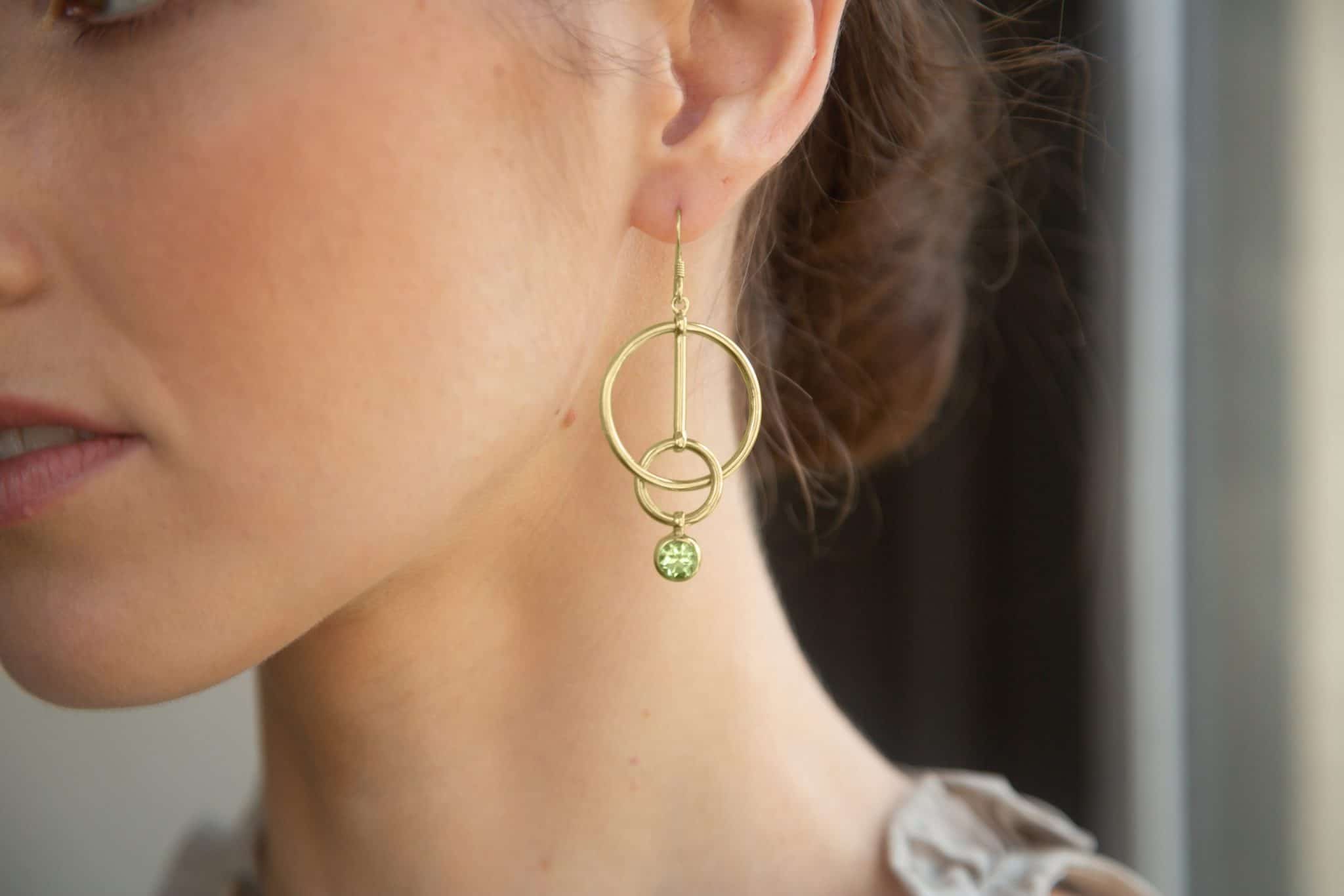 Maddox Street Earrings - Peridot in Gold Vermeil ⋆ Karst Jewellery