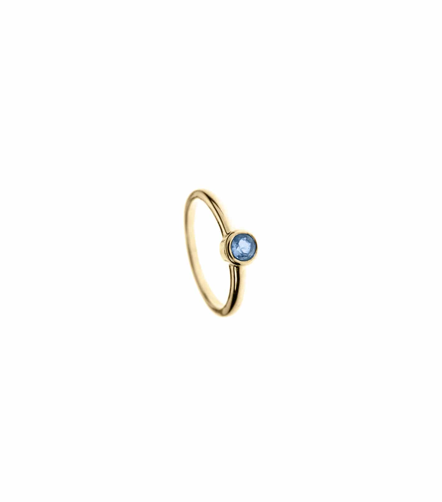 Gold Solitaire Topaz Ring on Sterling Silver ⋆ Karst Jewellery