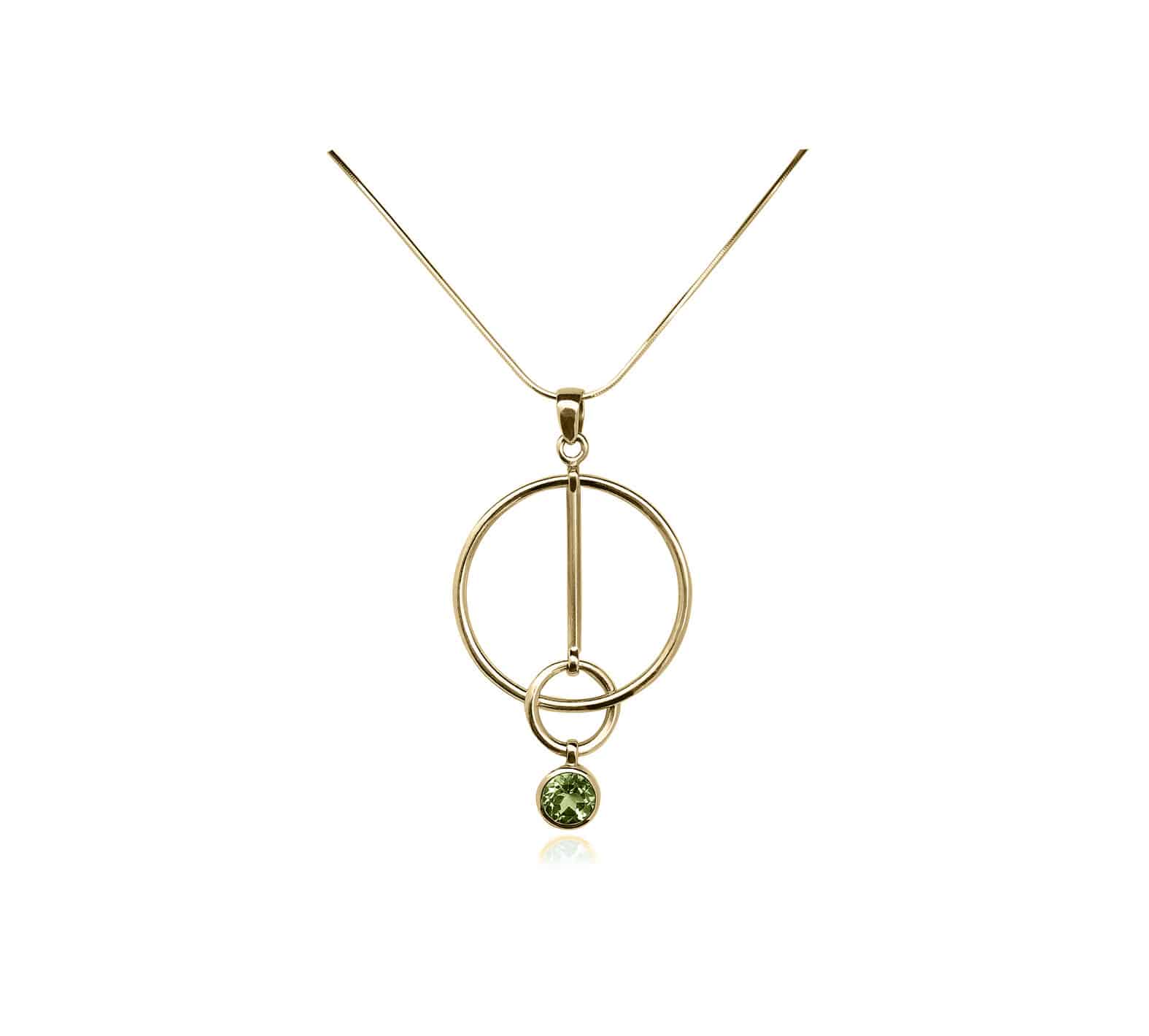 Maddox Street - Peridot Necklace Set in Gold Vermeil ⋆ Karst Jewellery