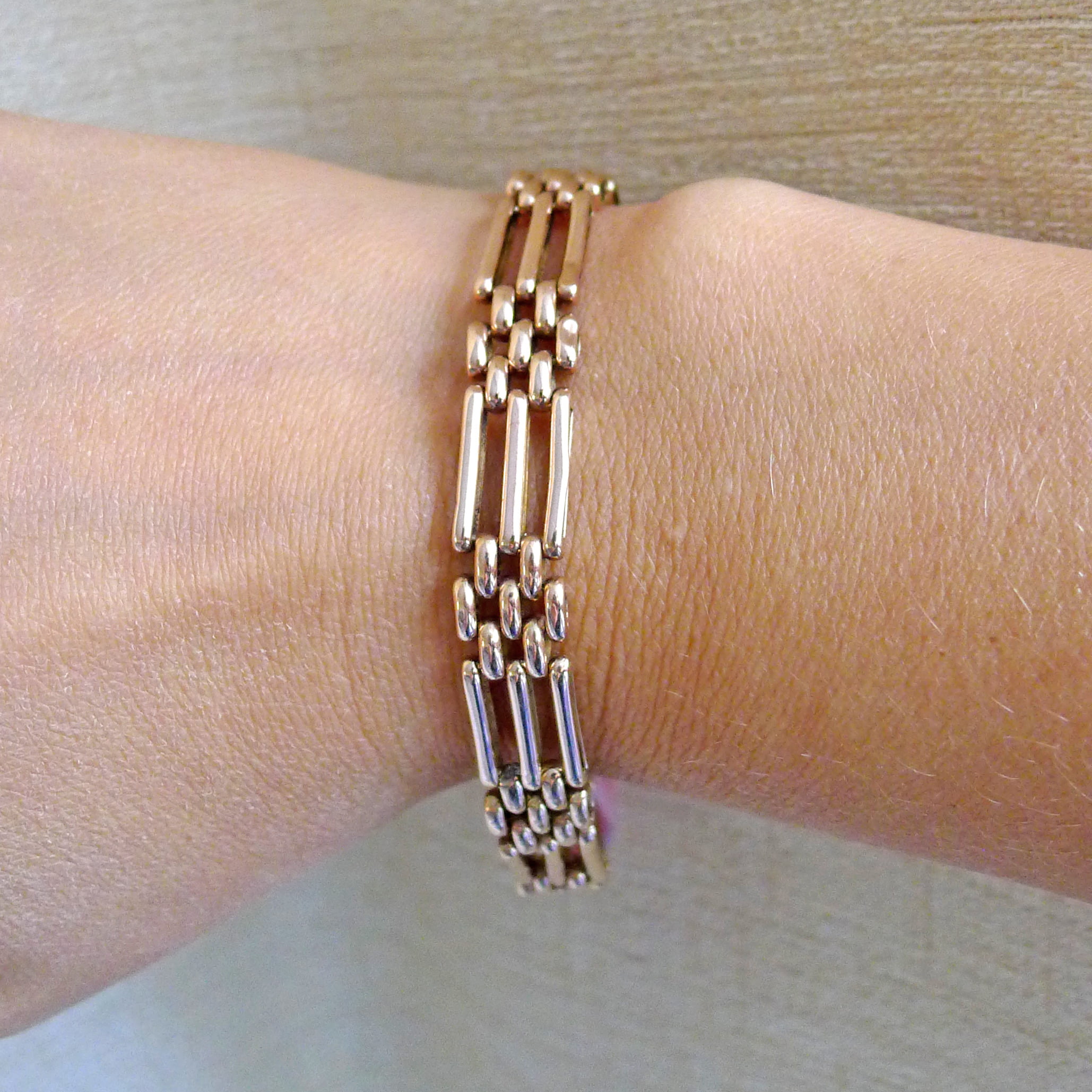 Early 20th Century 9ct Gold Gate Link Bracelet ⋆